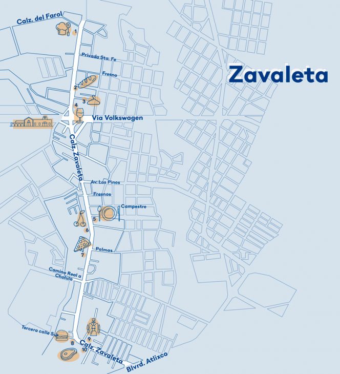 Calzada Zavaleta - Guía oca